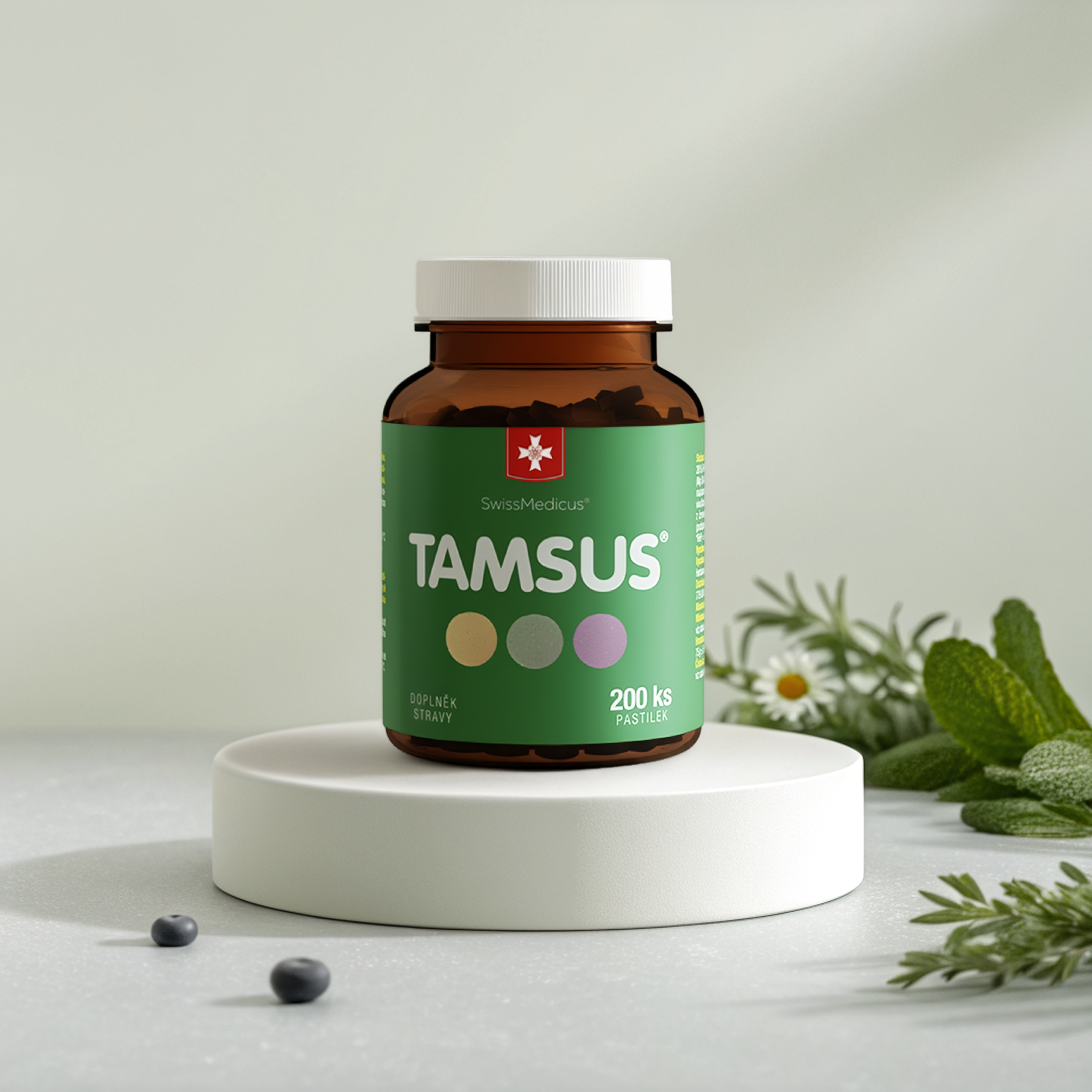TAMSUS – Pastiller med calcium og sødemidler fra stevia | SwissMedicus ...